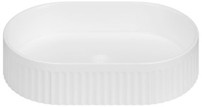 Invena Glamour Trend, oválné umyvadlo na desku 500x325x122 mm, bílá lesklá, INV-CE-63-W01-L
