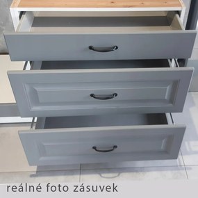 Kuchyňská linka STILO bs | 230 cm | bílá/šedá