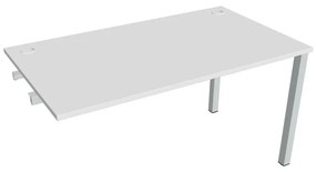 Stůl pracovní řetězící rovný 140 cm - Hobis Uni US 1400 R Dekor stolové desky: bílá, Barva nohou: Stříbrná