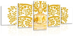 5-dílný obraz Budha se stromem života Varianta: 100x50