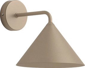 Nástěnné svítidlo Capital, 1x tmavě obéžové kovové stínítko, (fi 21cm), be