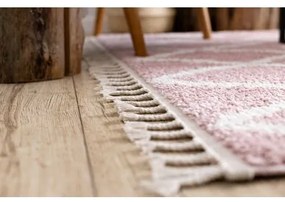 koberec BERBER BENI růžový střapce, Maroko, Shaggy velikost 160x220 cm | krásné koberce cz