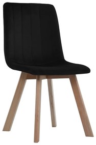 vidaXL Jídelní židle 4 ks černé samet