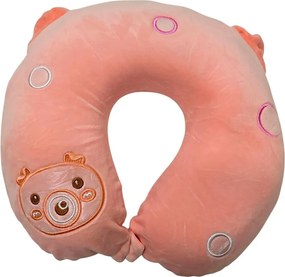 Cestovní polštář na krk z paměťové pěny KIDDY LITTLE PIG 28x6 cm