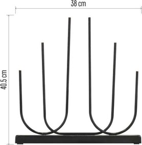 EMOS LED kovový svícen černý 40cm s časovačem DCAW24