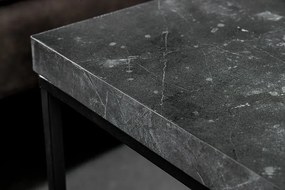 Designový konferenční stolek Haines 60 cm vzor antracitový mramor
