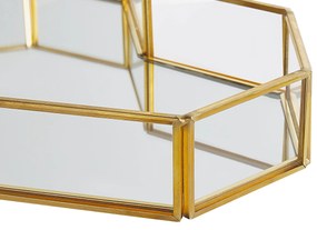 Dekorativní zrcadlový podnos zlatý PONTIVY Beliani