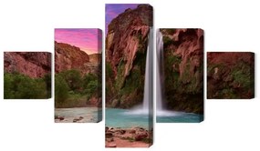 Vícedílný obraz Vodopády Havasupai Nedostatek Nedostatek Plátno Canvas 250x150