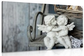 Obraz sošky andílků na lavičce - 120x80 cm