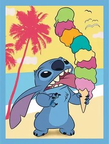 Trefl - Puzzle - LiloStitch: Šťastný den (2x puzzle + pexeso) / 30+48