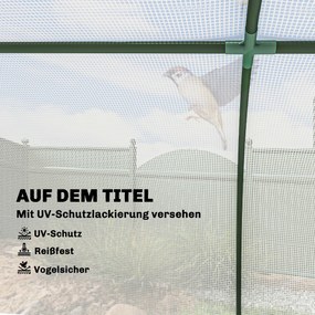 Outsunny skleník z PE s vyztuženou fólií, mrazuvzdorný ocelový tunel pro balkon a zahradu — skleník na rajčata 200 × 100 × 80 cm — bílý