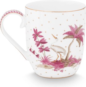 Pip Studio Jolie Dots Gold hrnek 180ml, růžový (hrnek z tenkostěnného porcelánu)