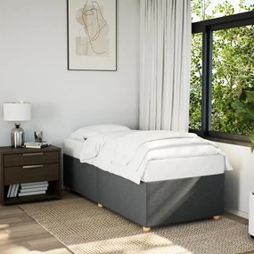 Rám postele bez matrace tmavě šedá 100 x 200 cm textil 3284709