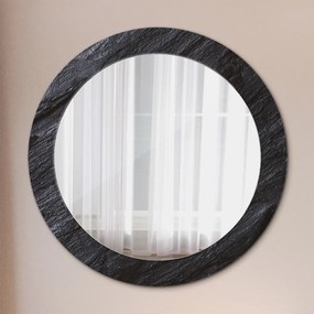 Kulaté dekorativní zrcadlo Černý kámen fi 70 cm