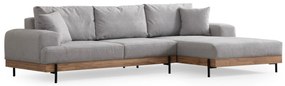 Hanah Home Rohová pohovka ETI dub šedá pravá 280 cm