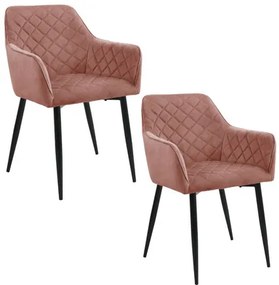 Set 2 ks jídelních židlí SJ.082, růžová