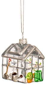 Skleněná ručně vyrobená vánoční ozdoba 6 cm Greenhouse – Sass &amp; Belle