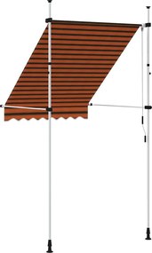 Ručně zatahovací markýza 150 cm oranžovo-hnědá 145835
