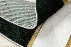 Dywany Łuszczów, Kusový koberec Emerald 1015 green and gold kruh, 200x200 (průměr) kruh, zelená, ložnice