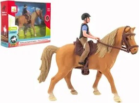 TEDDIES Kůň se žokejem / Figurky / Plast / 15 cm / od 3 let