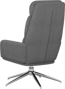 Relaxační křeslo světle šedé textil 341130