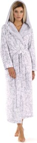 Dlouhý župan s kapucí Flora dove grey 39 56 9103 - XL