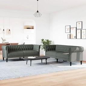 2dílná sedací souprava tmavě šedá textil 3209201
