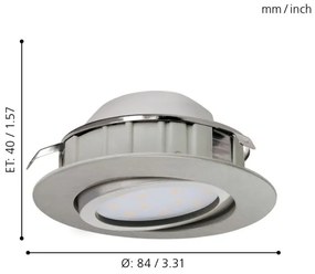 Eglo 95856 - LED podhledové svítidlo PINEDA 1xLED/6W/230V