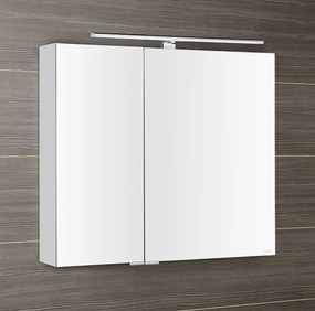 Sapho, MIRRÓ galerka s LED osvětlením, 80x70x16cm, bílá, MC080-0030