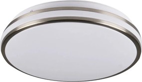 Led stropní Stropní Svítidlo , bílý nikl, kulatý neutrální, moderní, 28 cm, Polux
