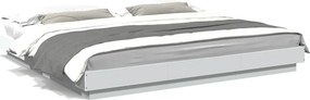 Rám postele s LED osvětlením bílý 180 x 200 cm kompozitní dřevo 3281077