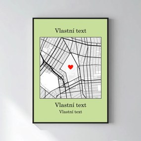Personalizovaný magický fotoobraz v rámu - 50x70 - mapa