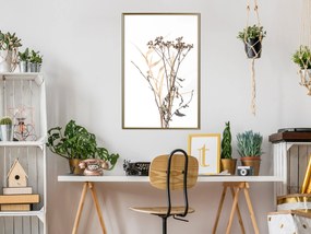 Artgeist Plakát herbář Velikosti (šířkaxvýška): 40x60, Finální vzhled: Zlatý rám s paspartou