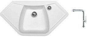 Set Sinks NAIKY 980 Milk + baterie Sinks SLIM S2 kartáčovaná