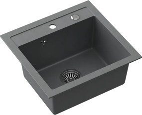 Šedý kuchyňský granitový dřez QUADRON JOHNNY 110 bez baterie