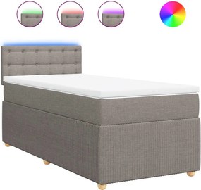Box spring postel s matrací taupe 90x200 cm textil 3289657