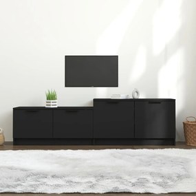 TV skříňka černá 158,5 x 36 x 45 cm kompozitní dřevo