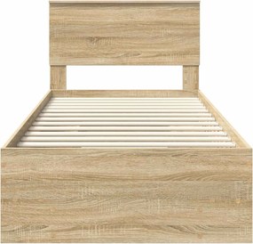 Rám postele s čelo Sonoma dub 80 x 200 cm Kompozitní dřevo 3408902