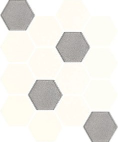 Ceramika Paradyz Univerzální Mozaika Bianco Heksagon Mix 22x25,5 - 151853