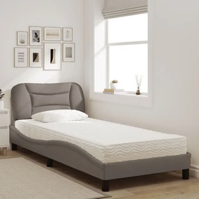 Postel s matrací Hvar taupe 90 x 200 cm textil 3208510