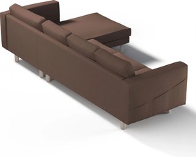 Potah na pohovku IKEA Norsborg 4-místná se šezlongem barva hnědá látka pletený vzor