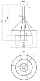 Světla a lustry REDO GROUP Moderní LED svítidlo ORBIT 01-2242-TRIAC Stmívání: Triac