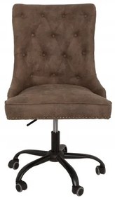 Kancelářská židle viktoriánská loketní opěrka hnědá / 38793