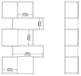 Tvilum Knihovna Penta 738 jackson hickory/beton