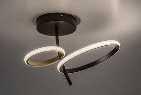 Rabalux Černé stropní LED svítidlo Emilion 390mm 24W 71296