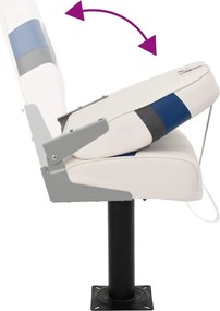 vidaXL 4dílné skládací sedadlo do člunu s vysokým opěradlem [3284314] Barva: Červeno-černá