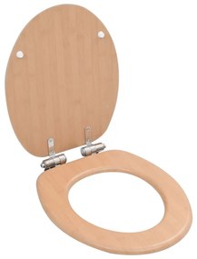 WC sedátko s funkcí pomalého sklápění MDF motiv bambusu 143926