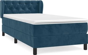 Box spring postel s matrací tmavě modrá 80 x 200 cm samet 3127641