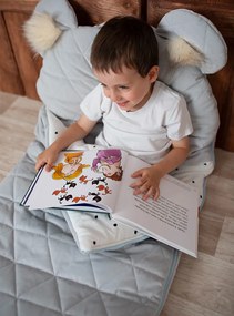 Kinder Hop Spací pytel s oušky pro kojence i starší děti DREAM CATCHER světle šedý Zvolte rozměr: 120x60 cm