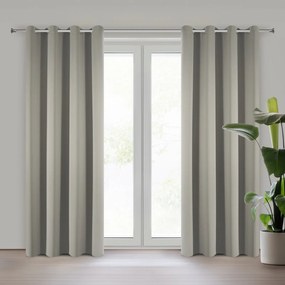 ZATEMŇOVACÍ ZÁVĚS NA KROUŽCÍCH PARISA 135X250 CM TMAVĚBÉŽOVÁ